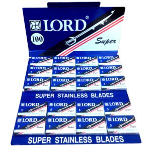 100 lord super stainless double edge safety razor blades