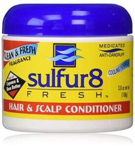 sulfur 8 fresh medicated anti-dandruff hair & scalp conditioner 4 oz (3.8 oz net wt.)