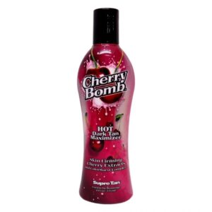 supre cherry bomb red hot dark accelerator tanning lotion 8 oz.