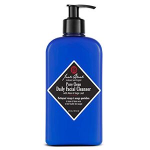 jack black pure clean daily facial cleanser for men - mens face wash, jack black face wash men's, face wash for men, face cleanser for men, 2-in-1 mens facial cleanser & toner, gifts for men, 16 fl oz