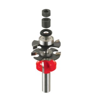 freud 99-760: 1-11/16" (dia.) premier adjustable rail & stile bit with 1/2" shank (round over), 3-3/4" overall length