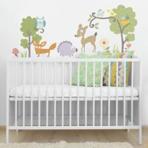 roommates rmk1398scs woodland animals peel and stick wall decals , black