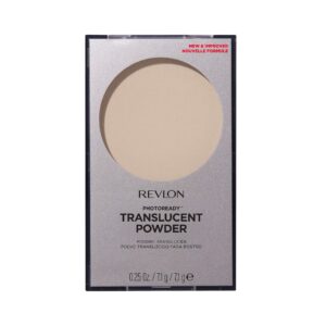 revlon translucent powder, photoready blurring face makeup, lightweight & breathable high pigment, natural finish, 001 translucent, 0.25 oz