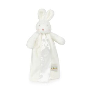 bunnies by the bay "bun bun bunny" - 11 inch stuffed rabbit and baby blanket - bye bye buddy travel size baby lovey - super soft velour with satin lining