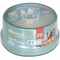 imation corporation - consumer memorex 20pk cdr 52x 700mb spindle lightscribe