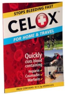 celox first aid temporary traumatic wound treatment 2g, 10-pack