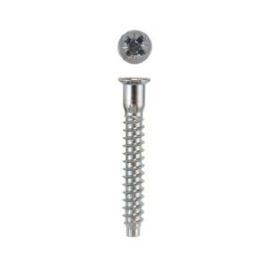 7 mm x 50 mm highpoint confirmat screws, pozi-flat head, zinc, 100pc