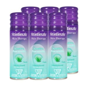 skintimate skin therapy sensitive skin shave gel for women | skintimate shaving cream for women sensitive skin, womens shaving cream sensitive skin, shaving foam, womens shave gel pack of 6, 7oz each