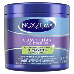 noxzema facial cleanser, moisturizing cleansing cream, 12 ounce (pack of 6)