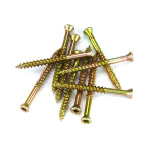 highpoint trim head screws, yellow zinc, 7 x 1", 100pc