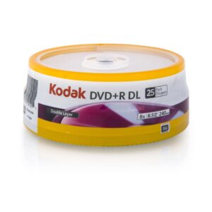 kodak 50120 8x dvd+r dl (25 pack)