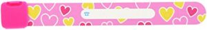 infoband child safety id wristband - pink hearts