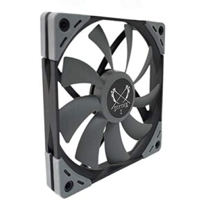 scythe kaze flex 120mm slim fan, pwm 300-1800rpm, quiet case/cpu cooler fan, single pack