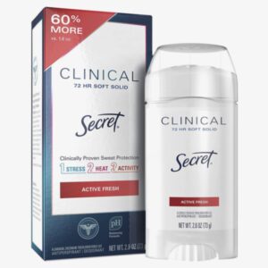 secret antiperspirant and deodorant for women clinical strength soft solid sport fresh 2.6 oz