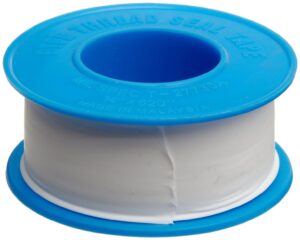 dixon valve ttb75 ptfe industrial sealant tape, -212 to 500 degree f temperature range, 3.5mil thick, 520" length, 3/4" width, white