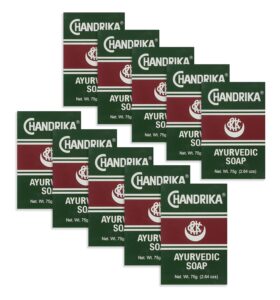 chandrika soap ayurvedic herbal and vegetable oil soap - 2.64 oz - case of 10