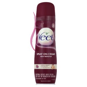 veet spray on hair remover cream with essential oils, 5.10 ounce