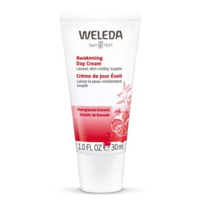 weleda awakening day face cream, 1 fluid ounce, plant rich moisturizer with pomegranate extract, argan and macadamia oils