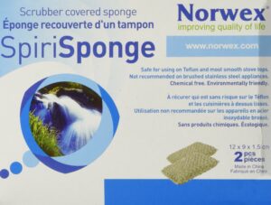 norwex spirisponge scrubber sponge (2 per pack)