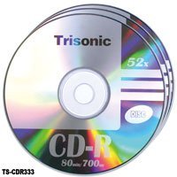 digital reoordable cd-r 3 pack by trisonic