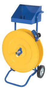 vestil strap-ps-hd steel strapping cart with powder coat finish, 24-7/8" width, 43" height, 20-1/2" depth