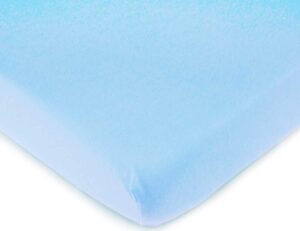 sheetworld fitted 100% cotton jersey play yard sheet fits babybjorn travel crib light 24 x 42, organic white, made in usa