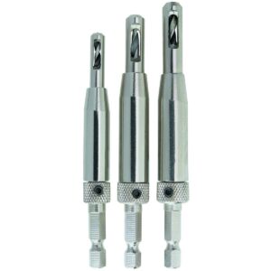 3 pc high speed steel hss drill bit set self centering hinge door cabinet