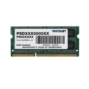 patriot signature 4 gb pc3-10600 (1333 mhz) ddr3 sodimm notebook memory psd34g13332s