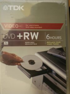 tdk video 4x dvd+rw 6 hours 1pk w/ movie box case