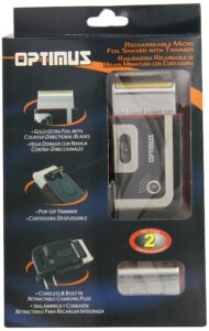 optimus 50015 rechargeable pocket palm shaver, black