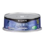 sony - blank media 25pk dvd r double layer spindl e