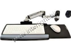 ergotron 45-246-026 lx wall mount keyboard arm - keyboard/mouse arm mount tray - wall mountable - polished aluminum