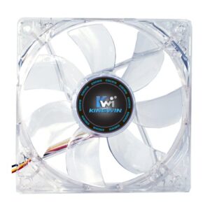 kingwin 80mm cfbl-08lb silent fan, for computer cases, cpu coolers, long life bearing, quiet efficient cooling, and provide excellent ventilation for pc cases-[blue led]