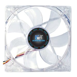 kingwin 120mm cfbl-012lb silent fan, for computer cases, cpu coolers, long life bearing, quiet efficient cooling, and provide excellent ventilation for pc cases-[blue led]