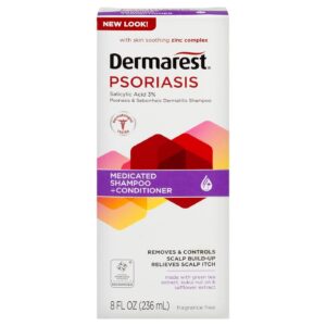 dermarest psoriasis medicated shampoo plus conditioner, 8 oz