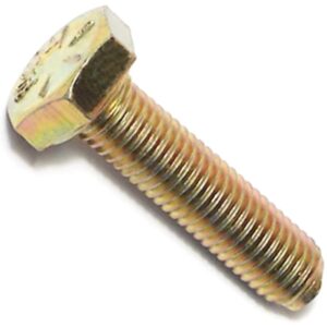 hard-to-find fastener 014973251222 grade 8 fine hex cap screws, 1/4-28 x 1, piece-50 , yellow