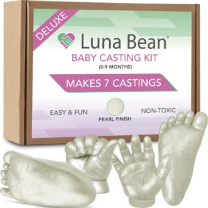 luna bean deluxe 3d prints baby casting kit (pearl)