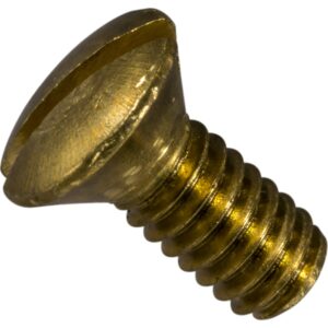 hard-to-find fastener 014973130091 slotted oval machine screws, 8-32 x 3/8, piece-36, brass