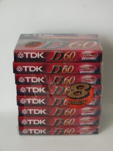 tdk dynamic performance d60 high output iec i/type i - 8 pack audio cassette tapes