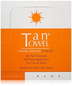 tan towel half body plus self-tan towelettes 50 pack