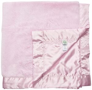 little me baby-girls newborn plush stroller blanket, light pink, one size