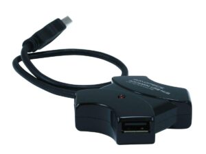 monoprice 4-port usb 2.0 passive hub - supports a data transfer rate of up to 480 mbps, plug-n-play, black