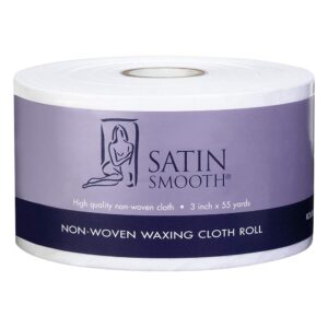 satin smooth non-woven waxing cloth roll for hair removal, 3 in x 55 yards