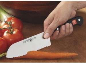 wusthof 6-in. classic serrated santoku salad knife