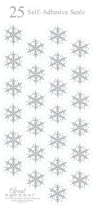 great papers! 1" snowflake seals, silver (903396)