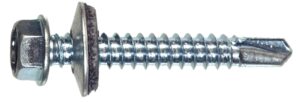 the hillman group 47261 12-14 x 1-inch hex washer head self drilling screw with washer