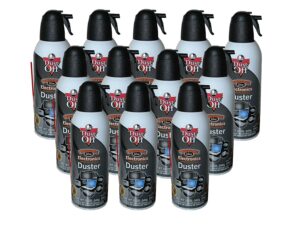 falcon dust-off professional electronics compressed air duster, 10 oz (12 pack)