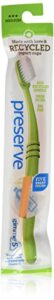 preserve adult medium toothbrush with mailer assorted colors, 6 count