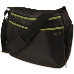 trend lab black with avocado ultimate hobo style tote diaper bag with shoulder strap