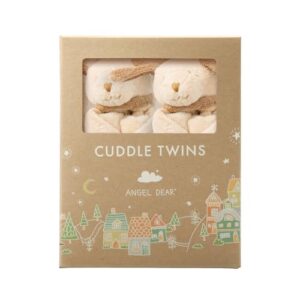 angel dear - light brown puppy, cuddle twins blankie set